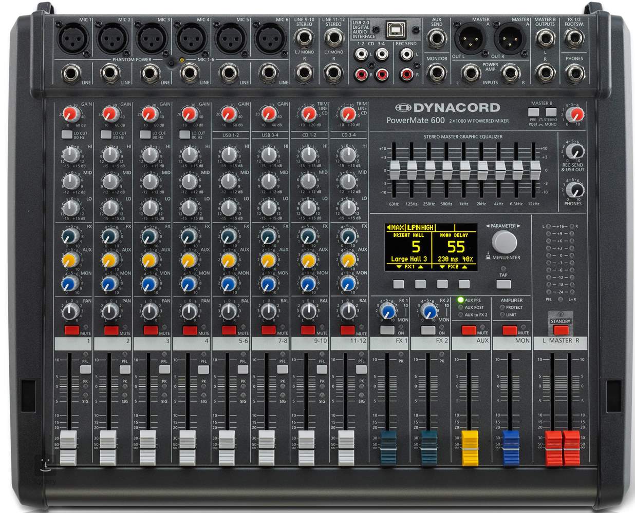 DYNACORD POWER MATE 600-3 Mischpult mit Verstärker