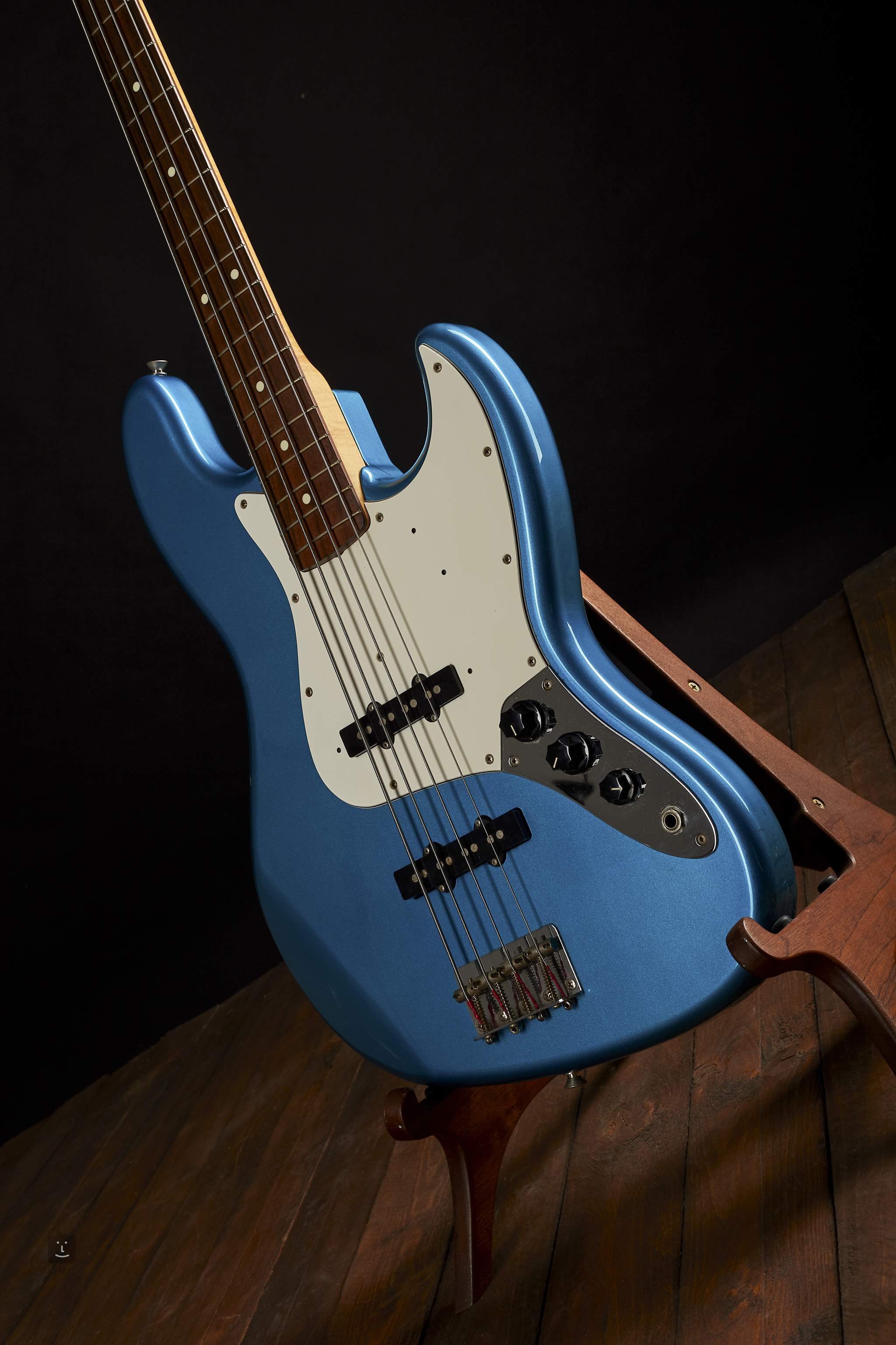 Blue Fender Bass Guitar