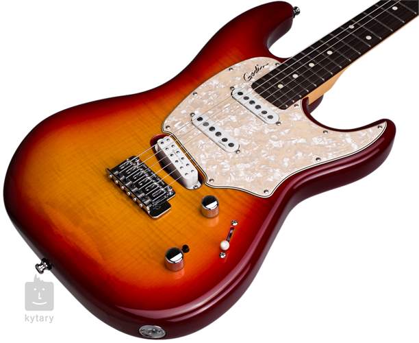 GODIN Progression Plus Cherry Burst Flame RN (poškozené) Elektrická kytara