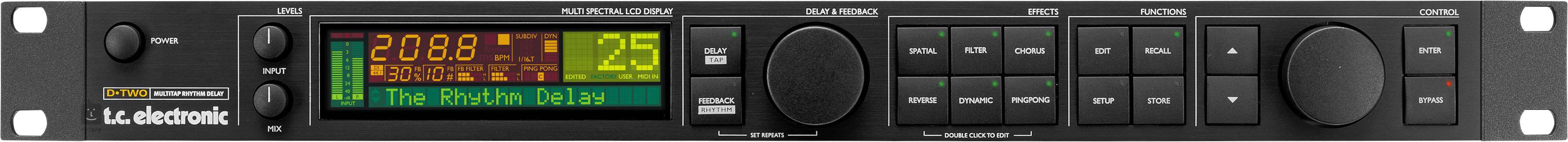 TC ELECTRONIC D-Two Multitap Rhythm Delay Kytarový multiefekt do racku ...