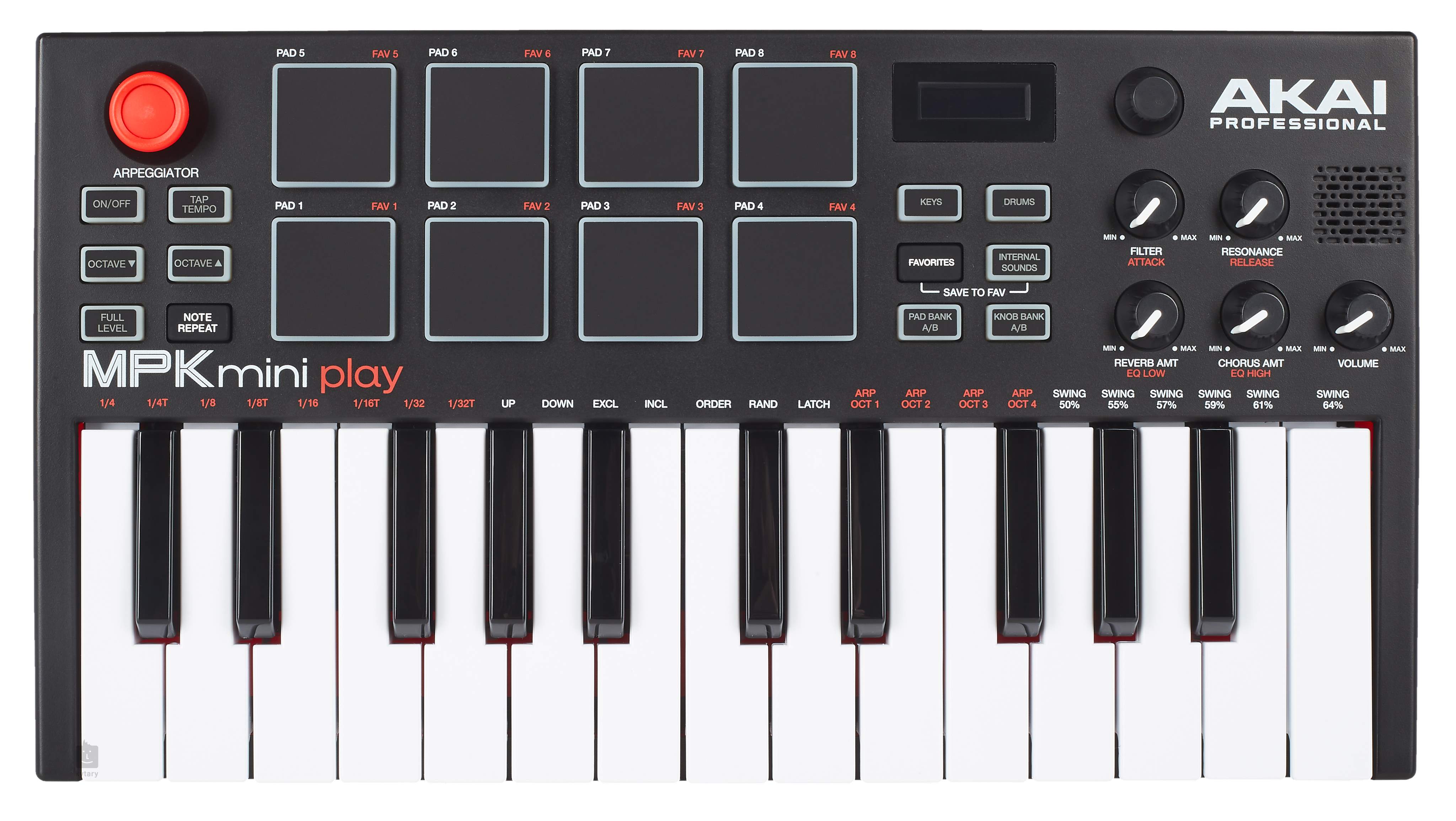 AKAI MPK Mini PLAY USB/MIDI keyboard | Kytary.cz