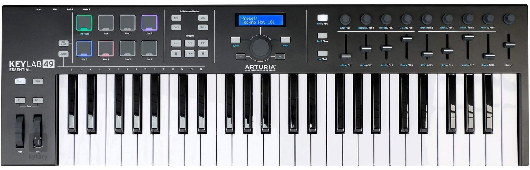 ARTURIA Keylab 49 Essential Black Edition USB/MIDI keyboard | Kytary.cz