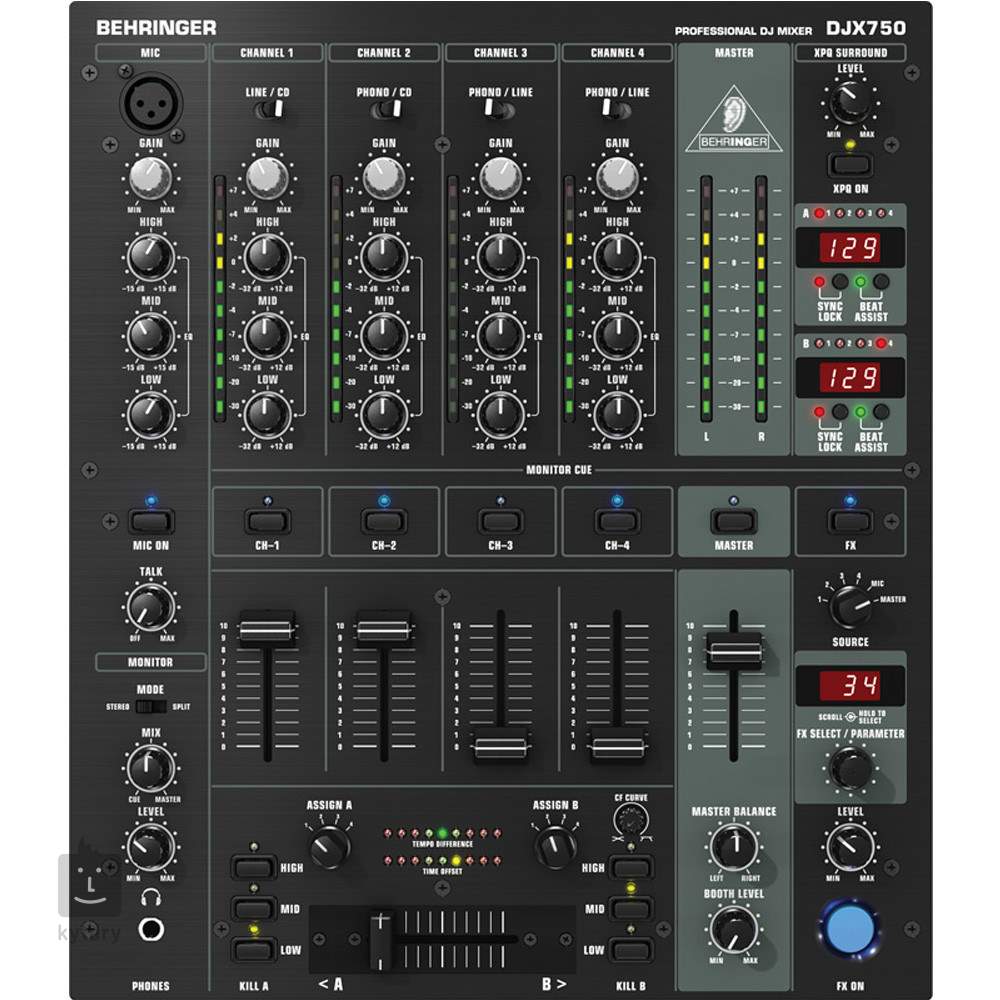 BEHRINGER DJX750 DJ mixpult | Kytary.cz