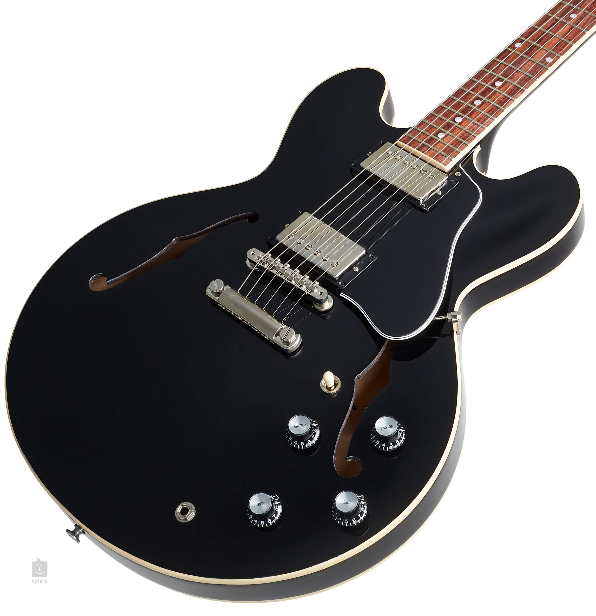 GIBSON ES-335 Vintage Ebony Semiakustická kytara | Kytary.cz