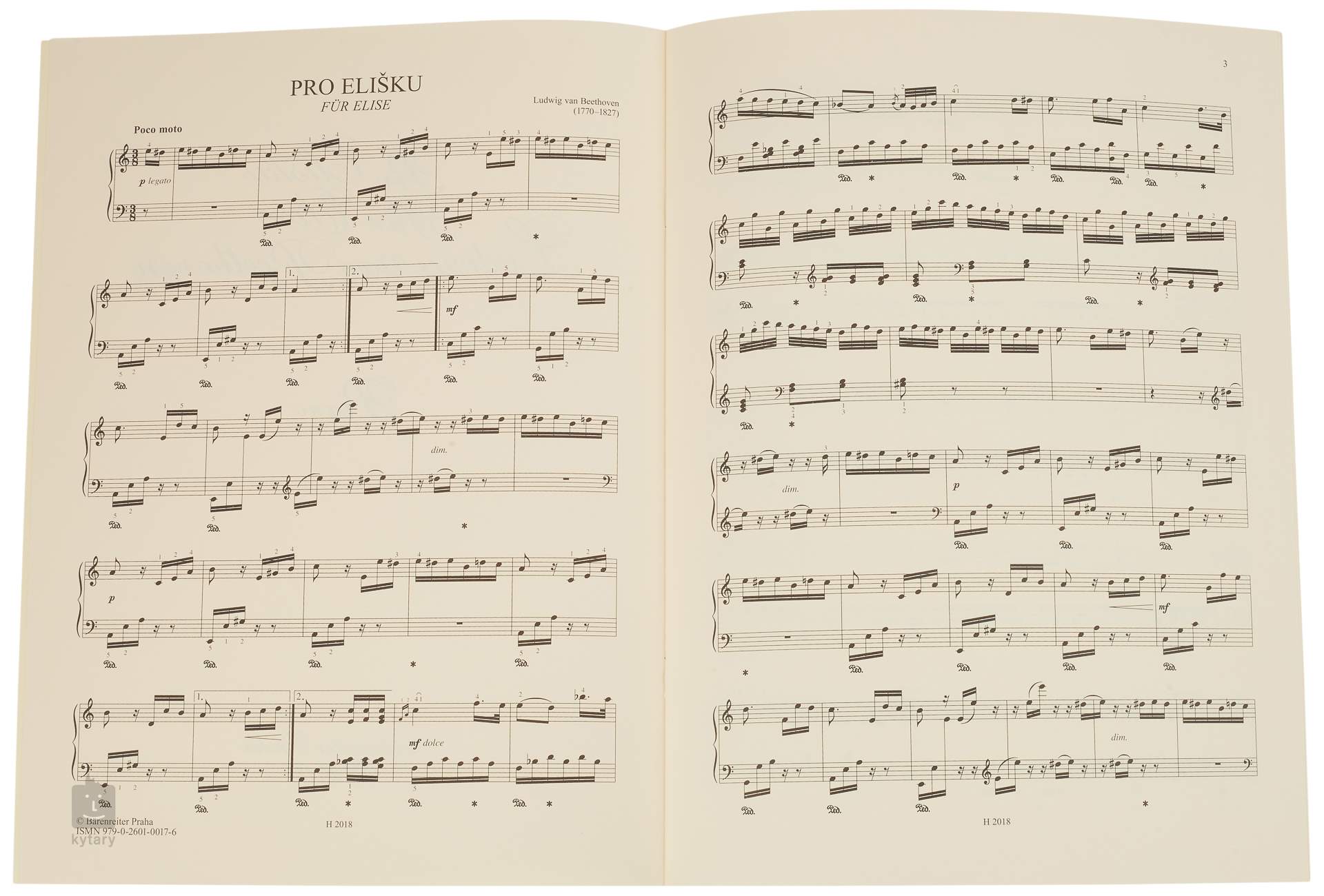KN Pro Elišku - Ludwig van Beethoven Noty pro klavír | Kytary.cz