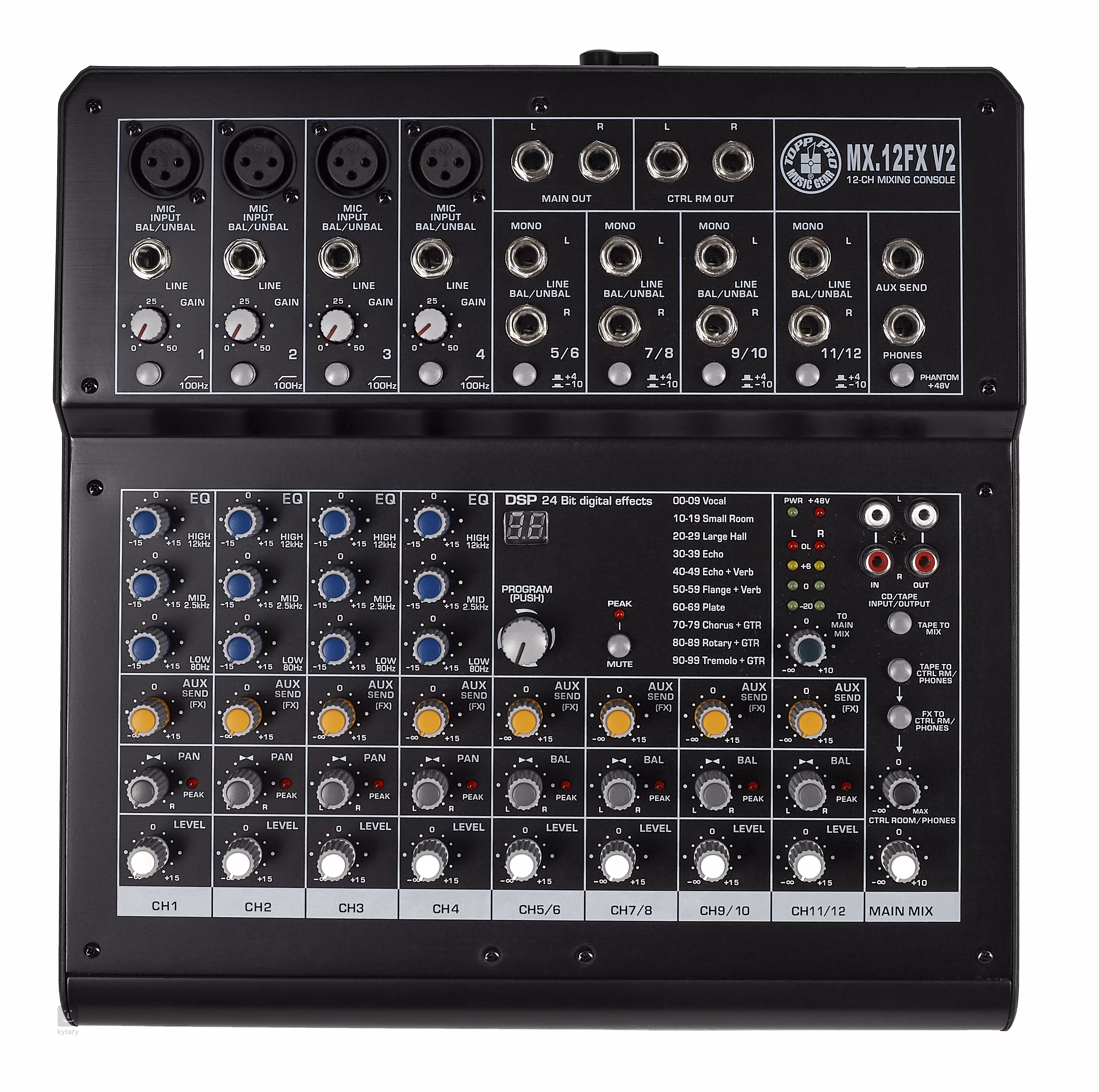 TOPP PRO MX12FXV2 Analoges Mischpult
