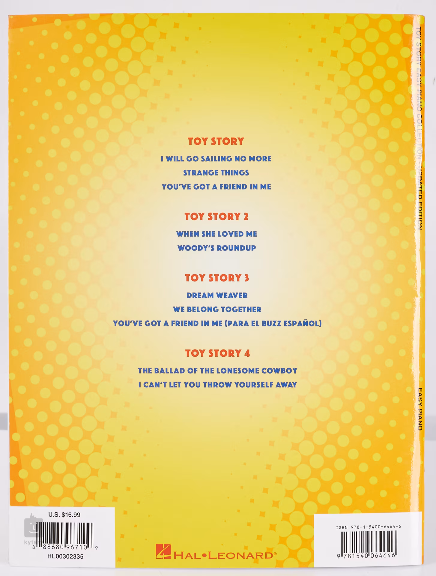 MS Toy Story Easy Piano Collection - Updated Edition Klaviernoten