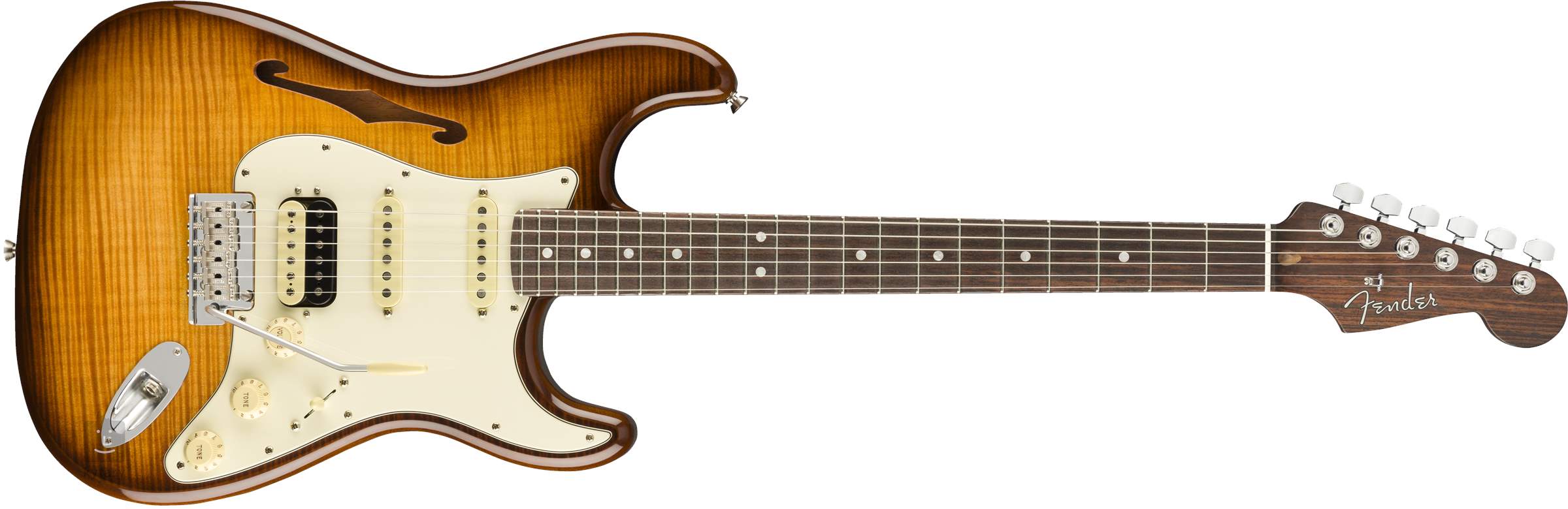 FENDER Rarities Stratocaster Thinline HSS RW VIB Guitare électrique ...
