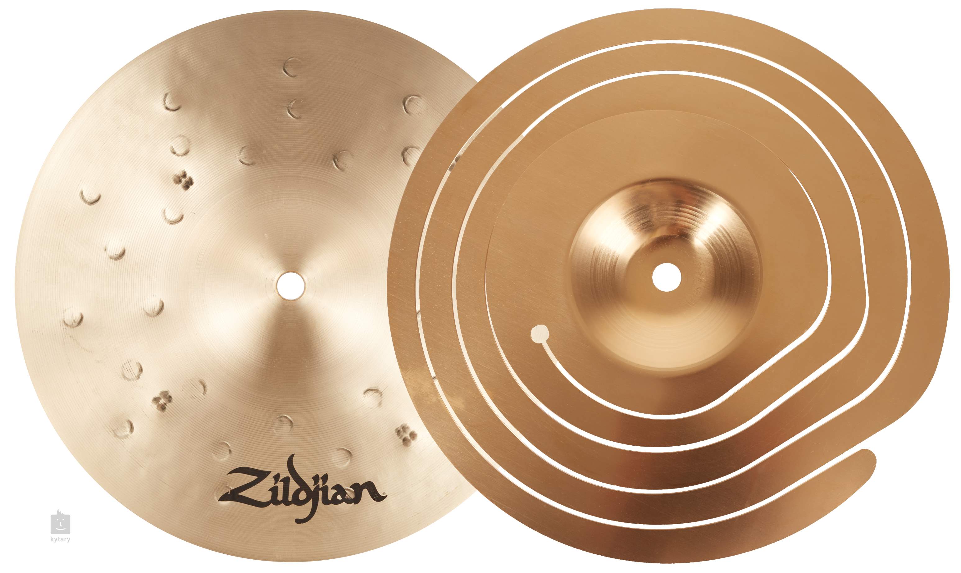 ZILDJIAN 10" Spiral Stacker + 10" K Custom Special Dry Splash Stack ...