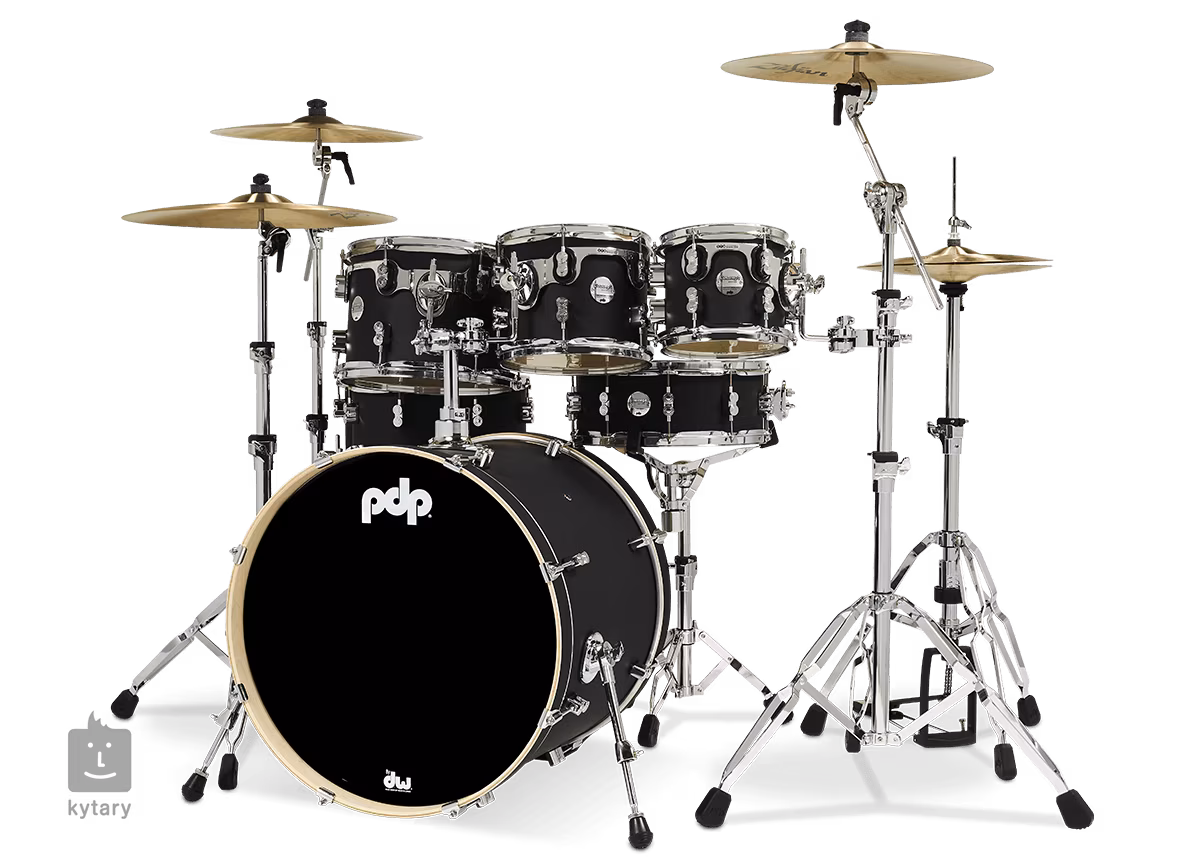 PDP Concept Maple 7 Piece Satin Black FinishPly Batterie
