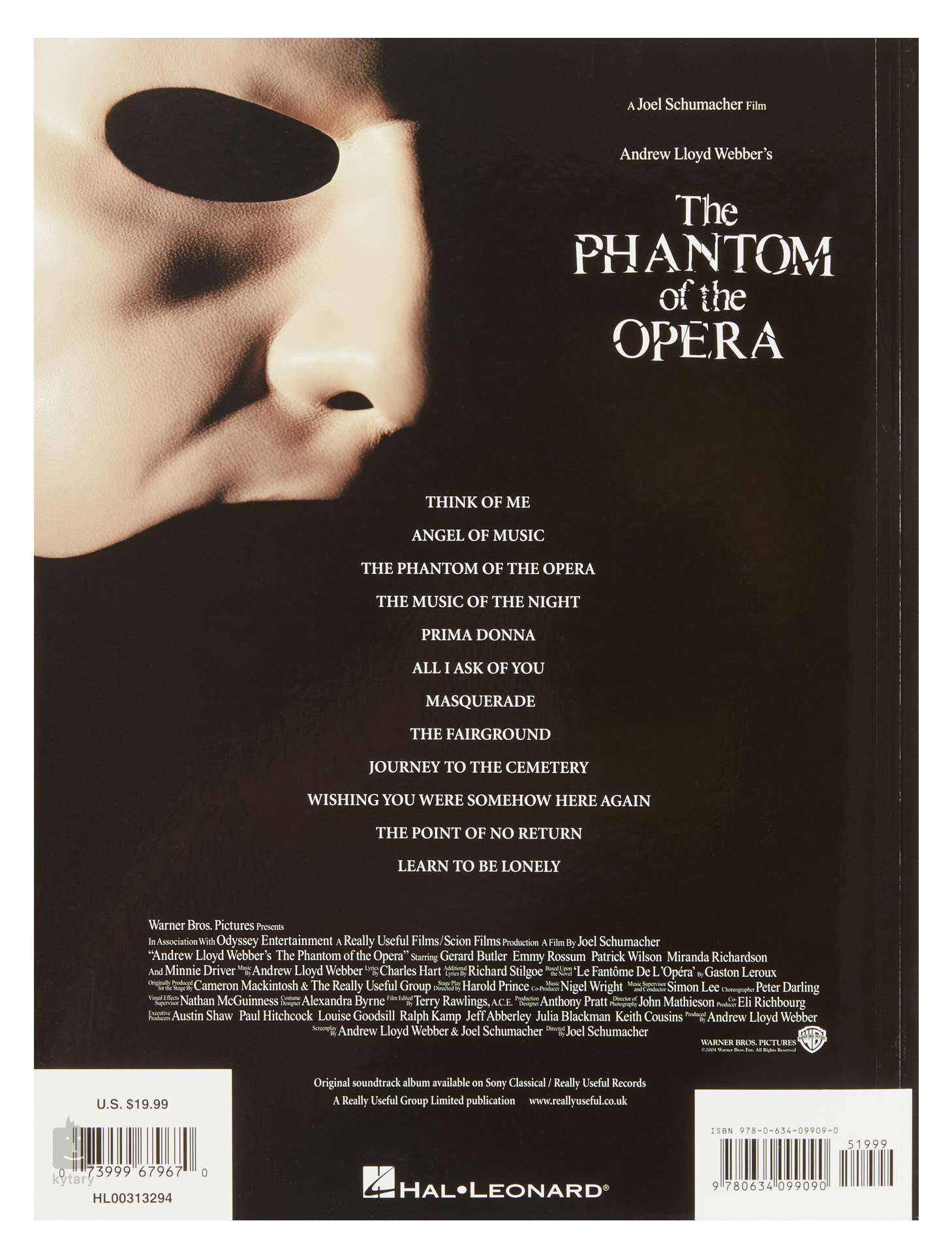 The phantom of the opera movie soundtrack - lanabudget