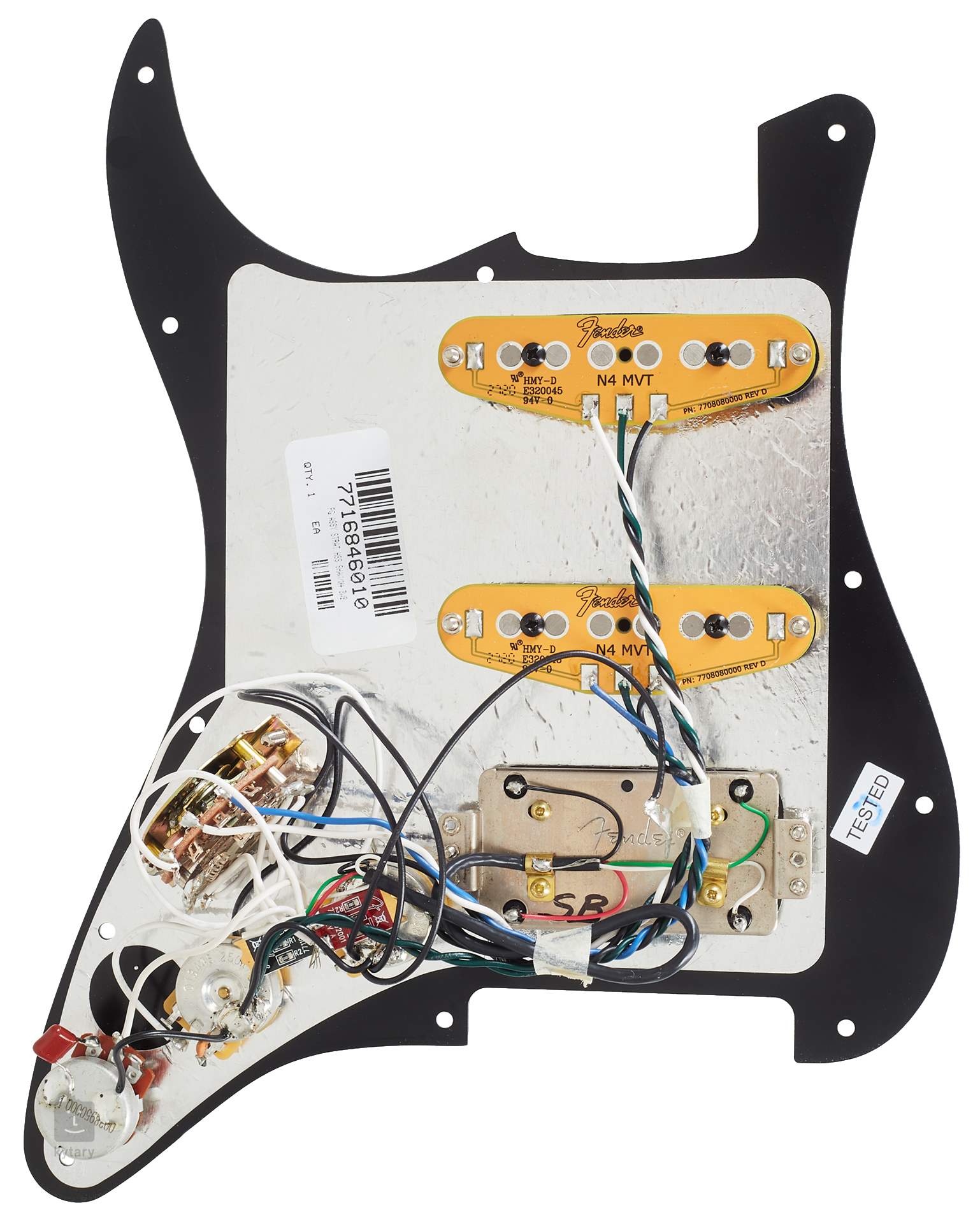 FENDER Pre-Wired Pickguard, Strat HSS SHAW/G4 BWB Zestaw przetworników ...