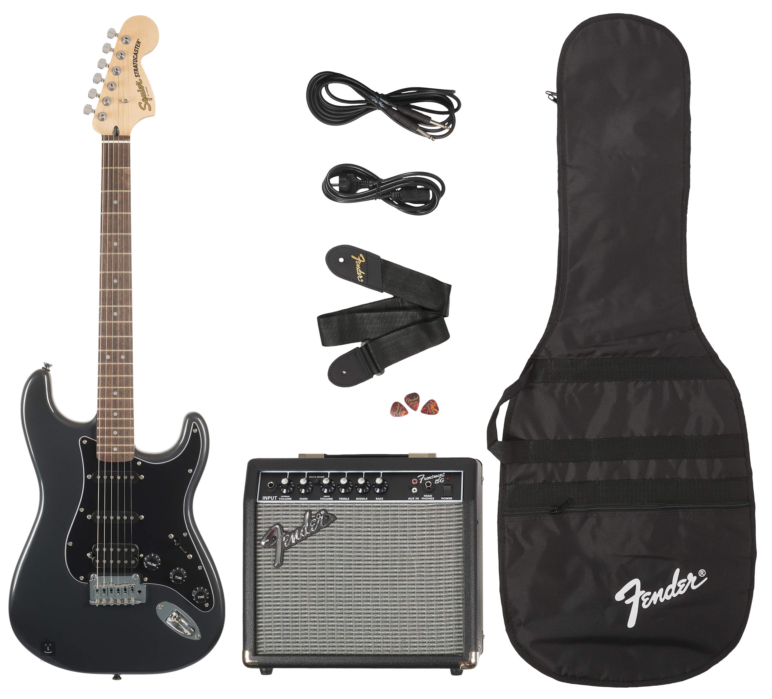FENDER SQUIER Affinity Series Stratocaster HSS Pack LRL CFM Electric ... FENDER SQUIER Affinity Series Stratocaster HSS Pack LRL CFM Electric ...