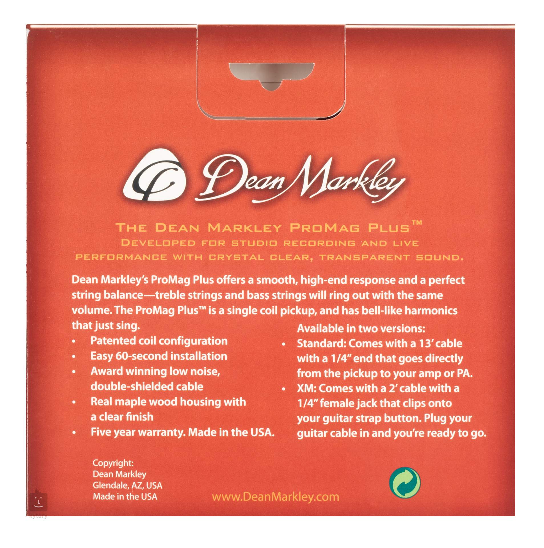 DEAN MARKLEY 3011 ProMag Plus XM Pickup Senzor pentru chitară acustică