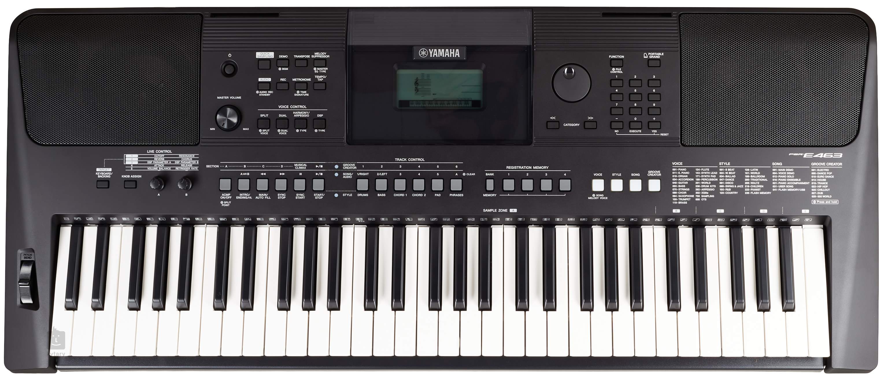 YAMAHA PSR-E463 Claviatură cu dinamică | Kytary.ro